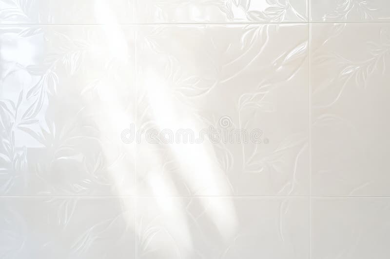Fine Porcelain Tile Texture, Glossy White Surface with Subtle Floral ...