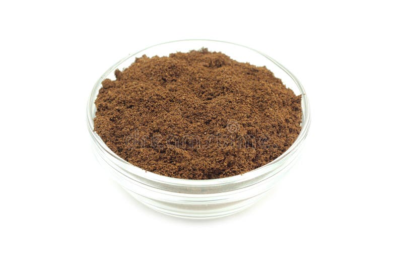 Fine Powder of Ground Coffee in a Glass Cup Stock Image - Image of ...