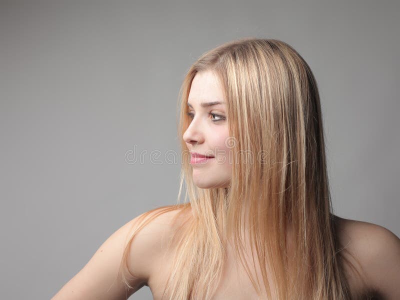 Fine profile stock photo. Image of beautiful, hair, looking - 23828066