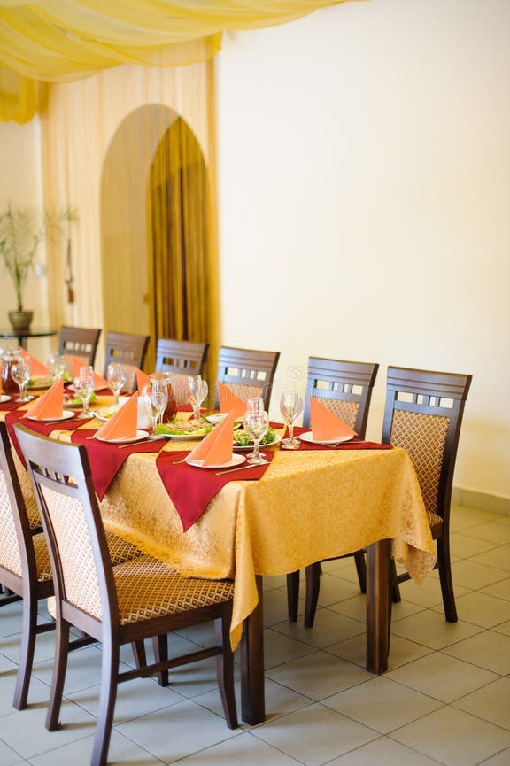 Fine Restaurant Dinner Table Place Stock Image - Image of decor, fresh ...