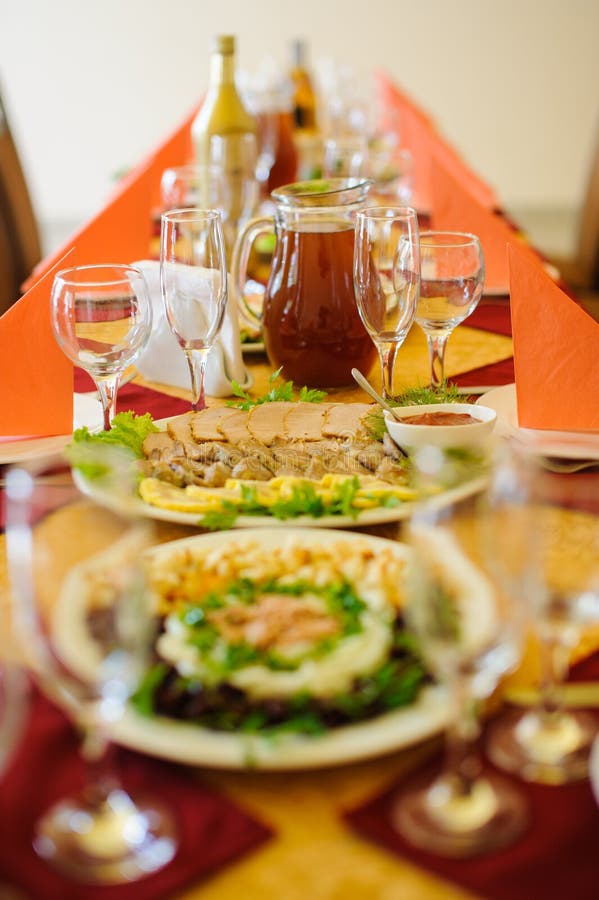 Fresh and Tasty Food on Table Stock Image - Image of gourmet, fresh ...