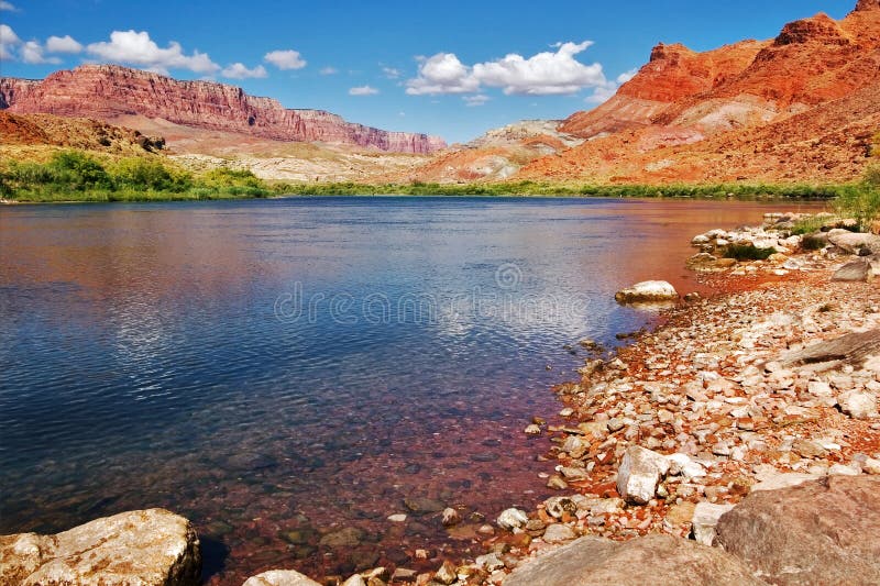 Fine ripples on the river. stock image. Image of bush - 7674089