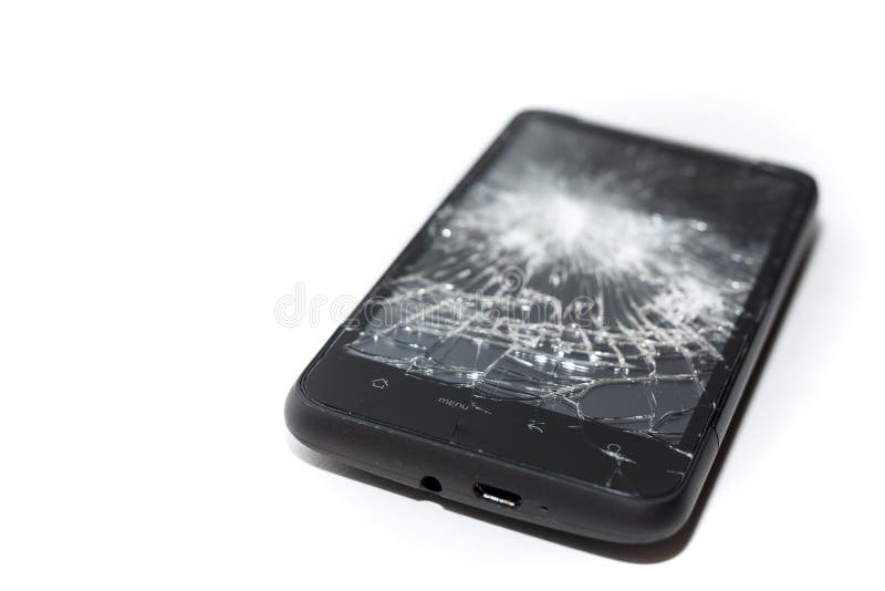 Fine Rotta Di Smartphone Su, Schermo Rotto Fotografia Stock - Immagine ...