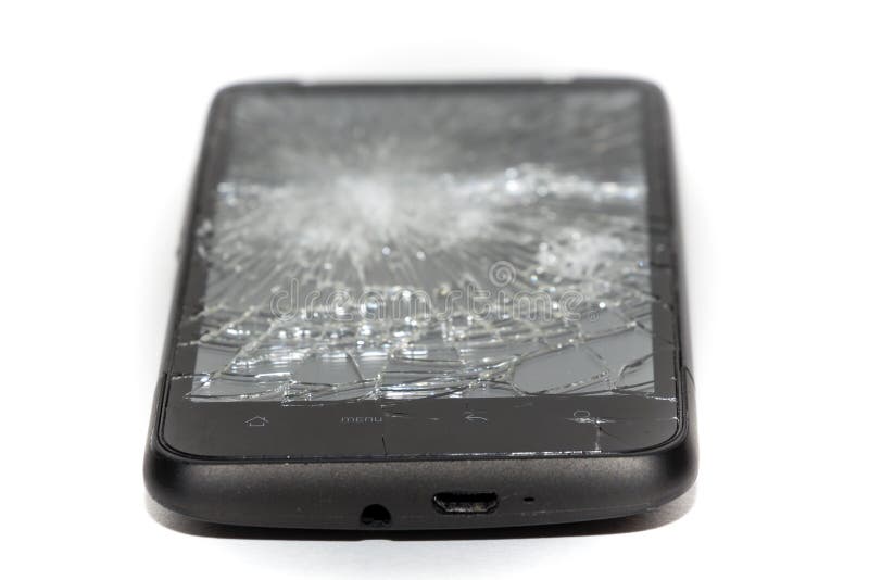 Fine Rotta Di Smartphone Su, Schermo Rotto Fotografia Stock - Immagine ...
