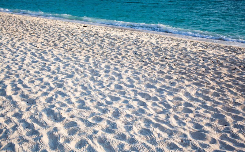 Fine Sand and Clear Blue Water - Beach Background Stock Image - Image ...