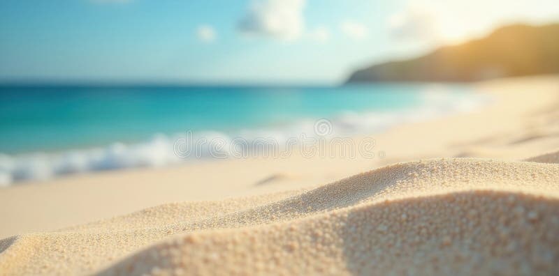 Fine Sand Texture, Softly Focused Ocean Backdrop , Travel, Waves Stock ...