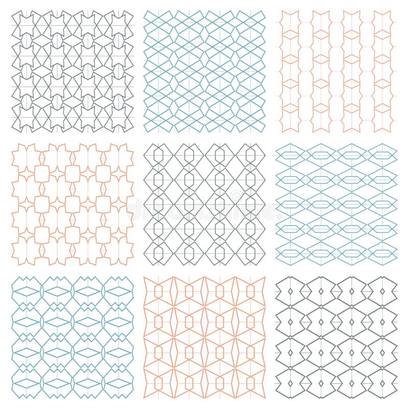 Fine seamless patterns stock vector. Illustration of backdrop - 52862619