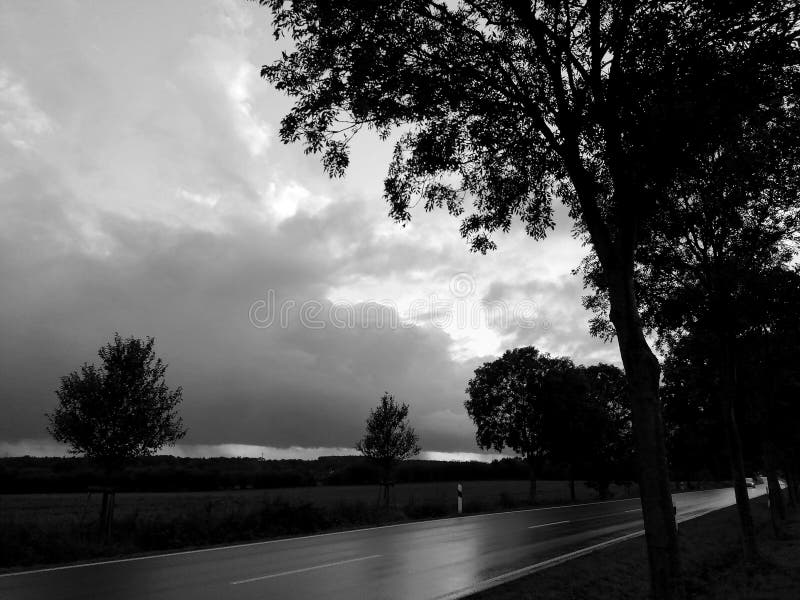 Fine sky with light stock photo. Image of fine, road - 160056334