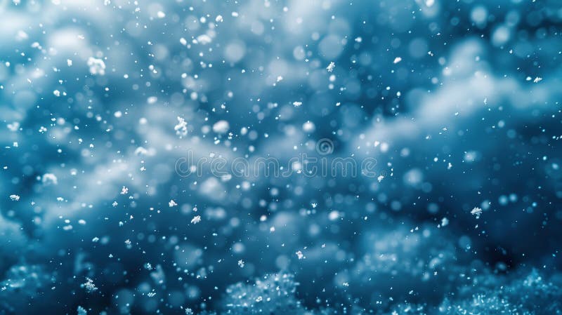 Fine Snow Particles. Blue Background Stock Illustration - Illustration ...