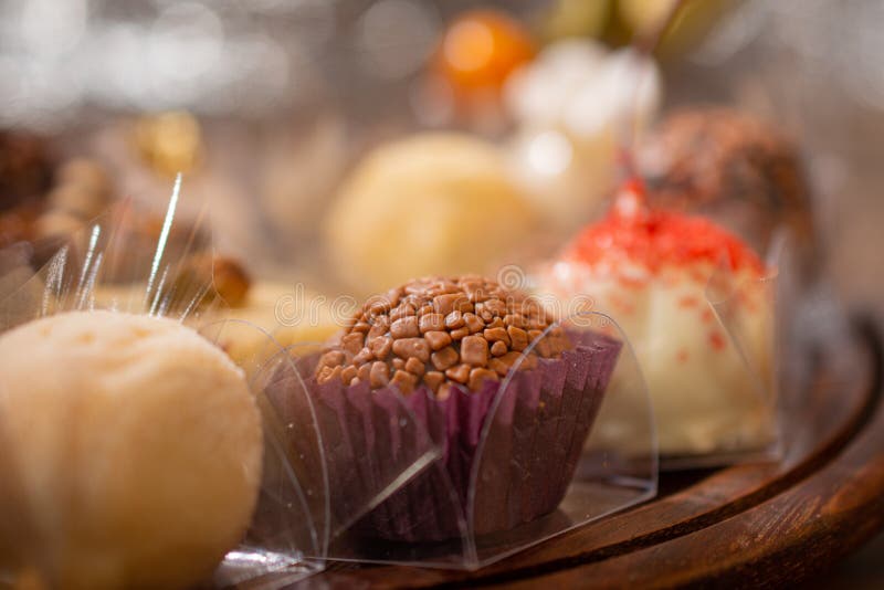 Fine Sweets for Wedding Party. Selective Focus. Stock Image - Image of ...