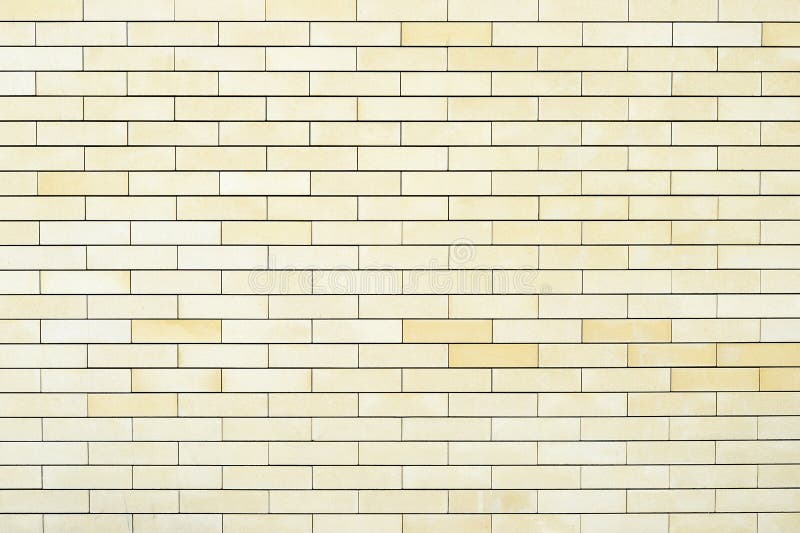 Fine Texture of the Wall Light Yellow Bricks. Background. Stock Image ...