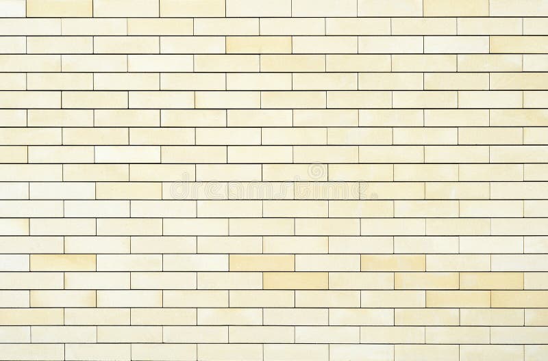 Fine Texture of the Wall Light Yellow Bricks. Background. Stock Image ...