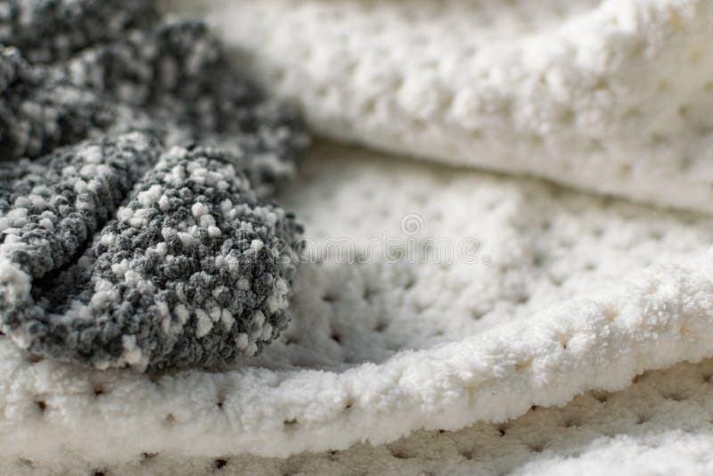 Fine Textured and Voluminous Fabric in White and Gray. Embossed Textile ...