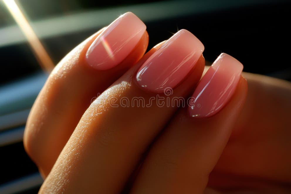 Close Up View of Human Nails Showcasing Fine Textures and Soft Neutral ...