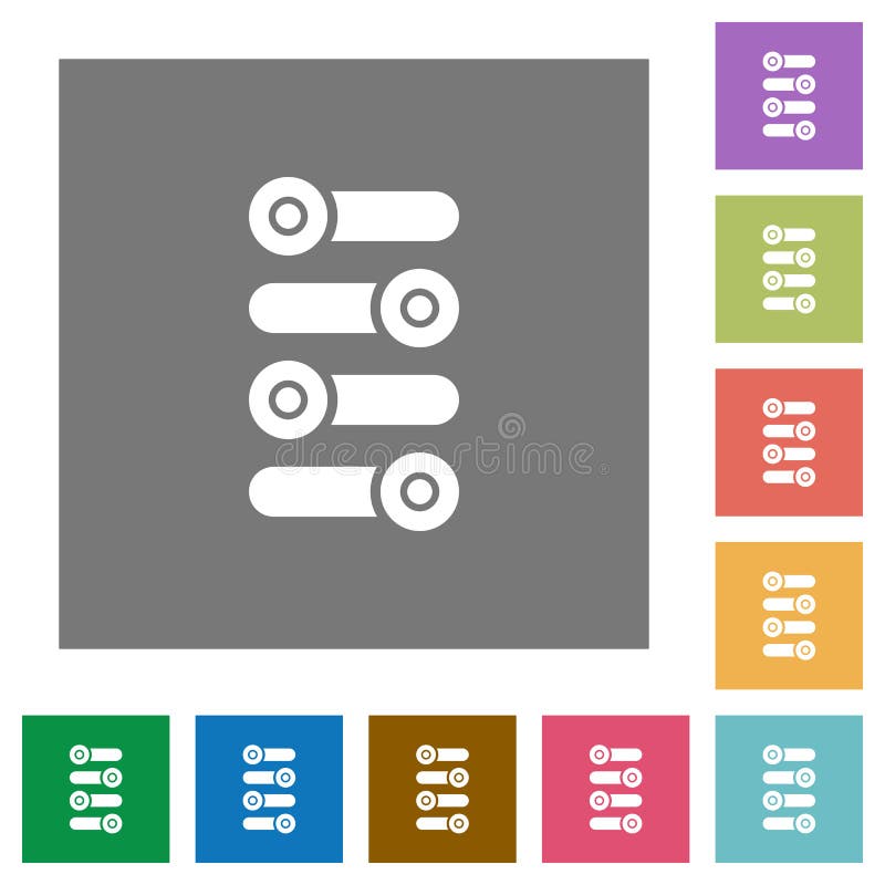 Fine Tune Square Flat Icons Stock Vector - Illustration of background ...
