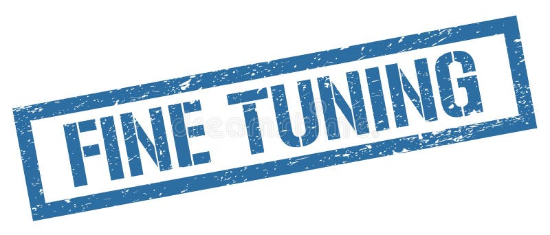 FINE TUNING Blue Grungy Rectangle Stamp Stock Illustration ...