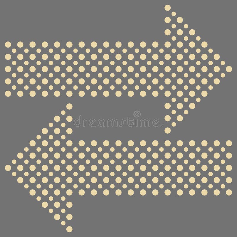 Fine Vector Dotted Arrows stock vector. Illustration of graphic - 134381024