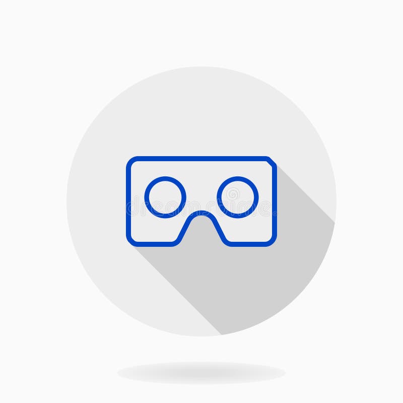 Fine Vector Flat Icon with VR Logo Stock Vector - Illustration of ...