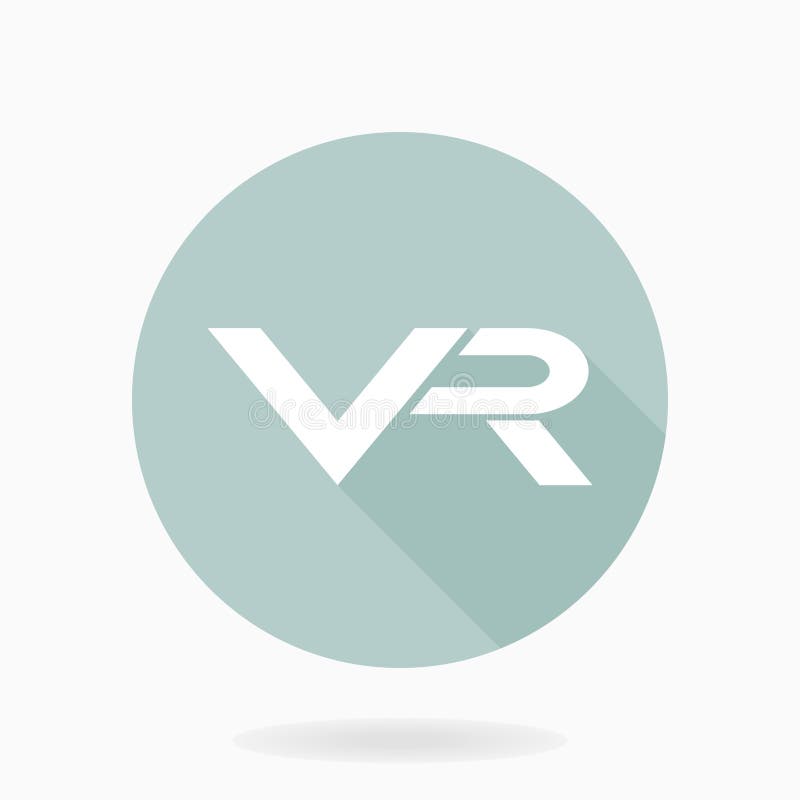 Fine Vector Flat Icon with VR Logo Stock Vector - Illustration of ...