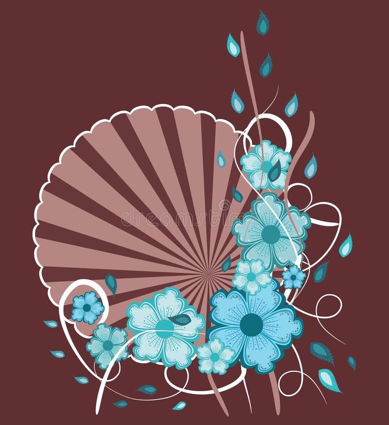 Fine Vintage Round Banner with Flowers Stock Vector - Illustration of ...