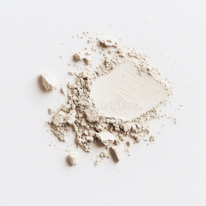 Fine White Powder on White Background with Textured Surface Stock Image ...