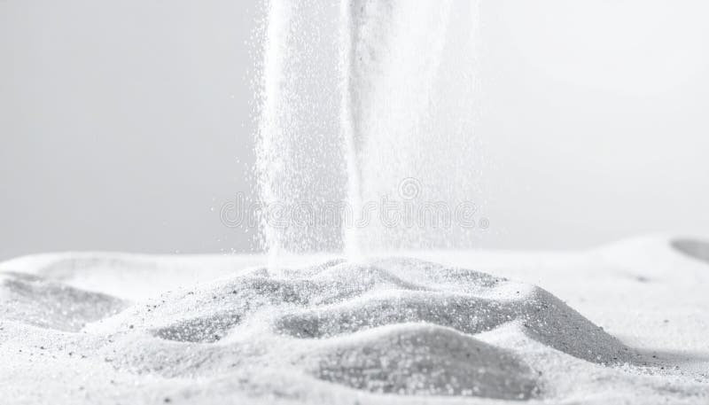 Fine White Powder Falling, Multiple Exposure Effect on Falling Sand ...