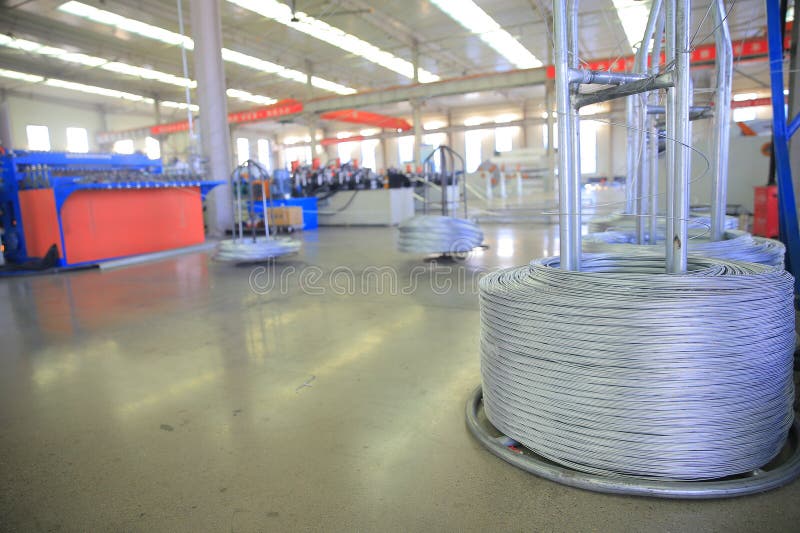 Fine Wire Mesh in the Production Workshop Stock Image - Image of ...