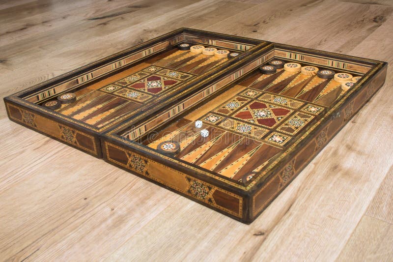 Fine Wooden Backgammon Set stock illustration. Illustration of ...
