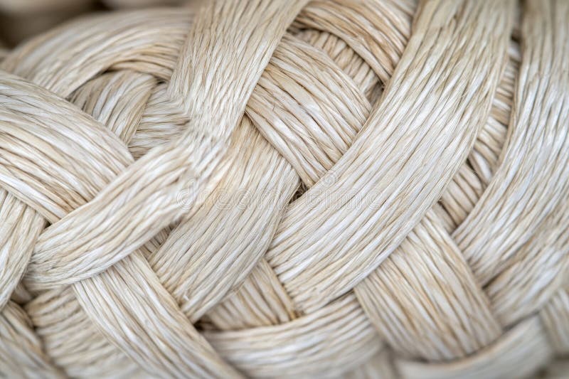 Fine Woven Straw Texture, Light Beige Tones with Detailed Interlocking ...