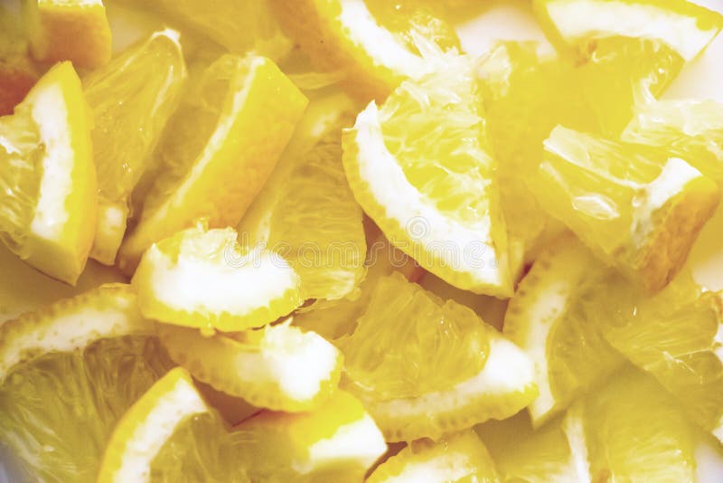 Finely Chopped Pieces of Lemon. Stock Image - Image of ripe, organic ...