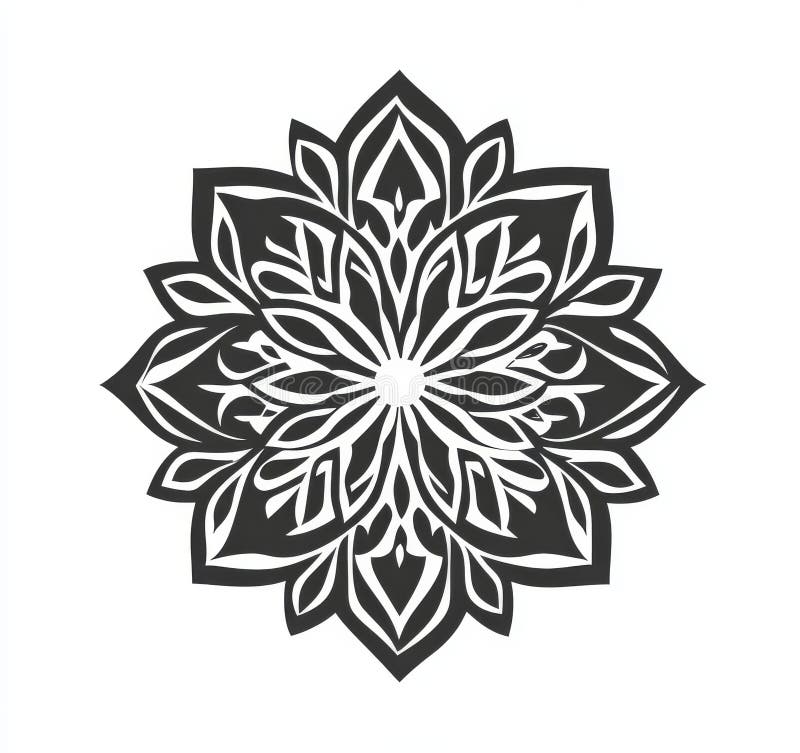 A Finely Detailed Floral Mandala with Complex Patterns Stock ...