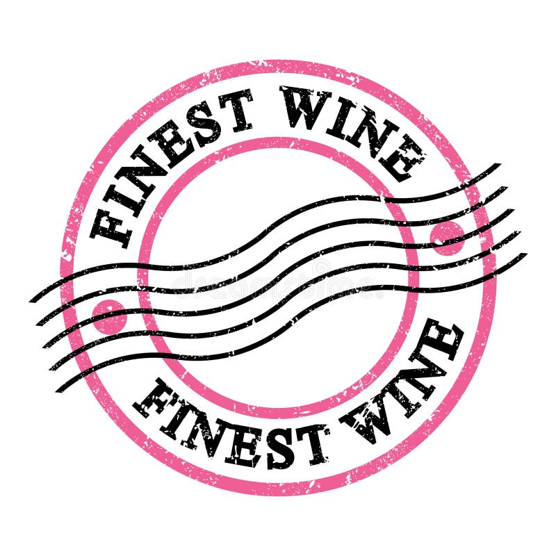 FINEST WINE Text on Red Grungy Rectangle Stamp Stock Illustration ...