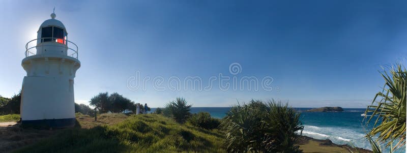 Fingal LightHouse & Cooke Island Panorama Stock Photo - Image of fingal ...