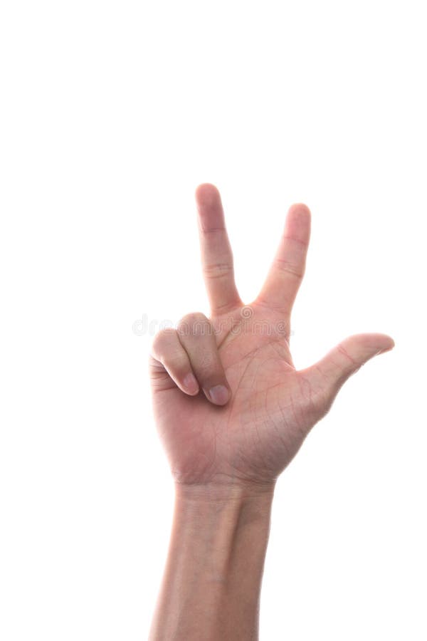 Three fingers silhouette stock photo. Image of white - 24795730