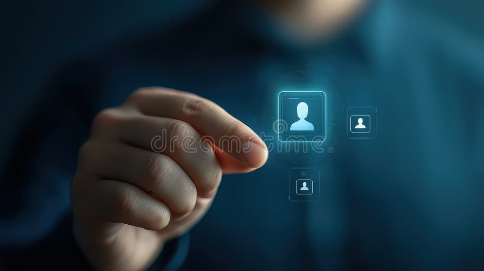 Finger Activating Digital Touchscreen, Interface of Modern Technology ...