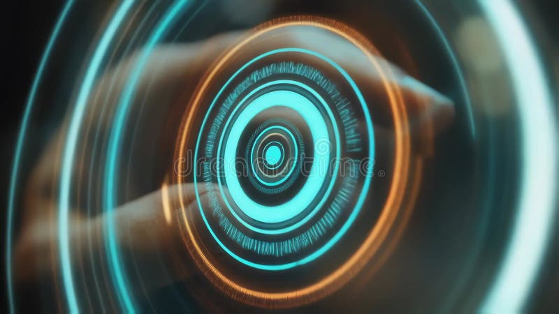 Finger Activating Futuristic Holographic Interface with Rotating ...