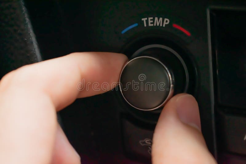Temperature Button on Car Air Condition Stock Photo - Image of heat ...