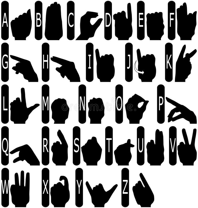 Hand gestures silhouettes stock vector. Illustration of handshake ...