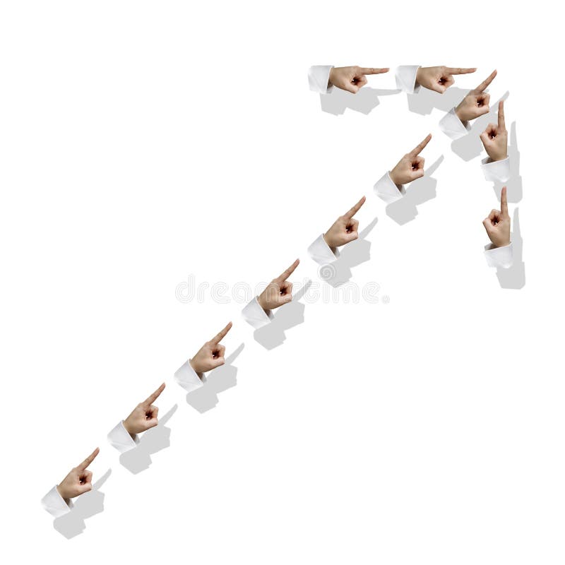 Finger arrow stock photo. Image of concept, white, symbol - 3347868