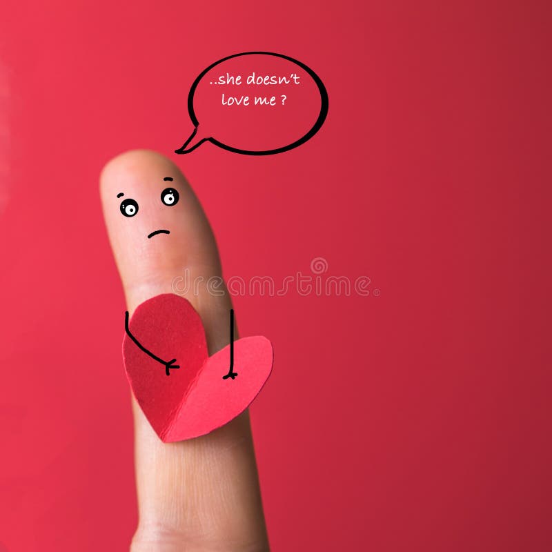 Finger Art Concept. the Concept is Not Shared Love Stock Photo - Image ...