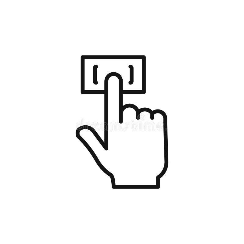 Finger Authentication Logo Sign Vector Outline Stock Vector ...