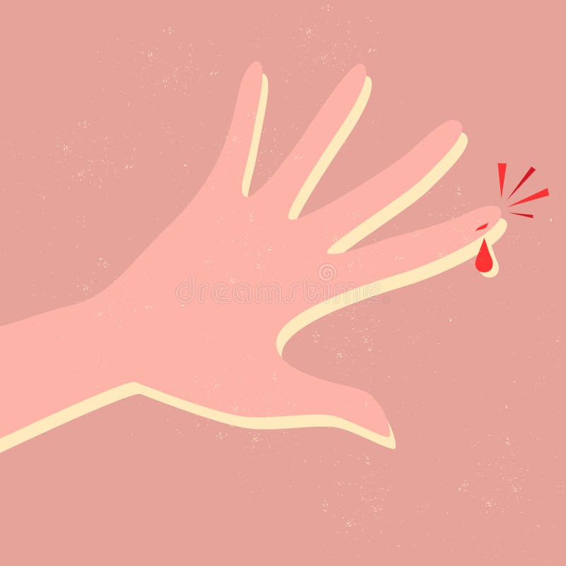 Finger with blood stock vector. Illustration of fingers - 41708370