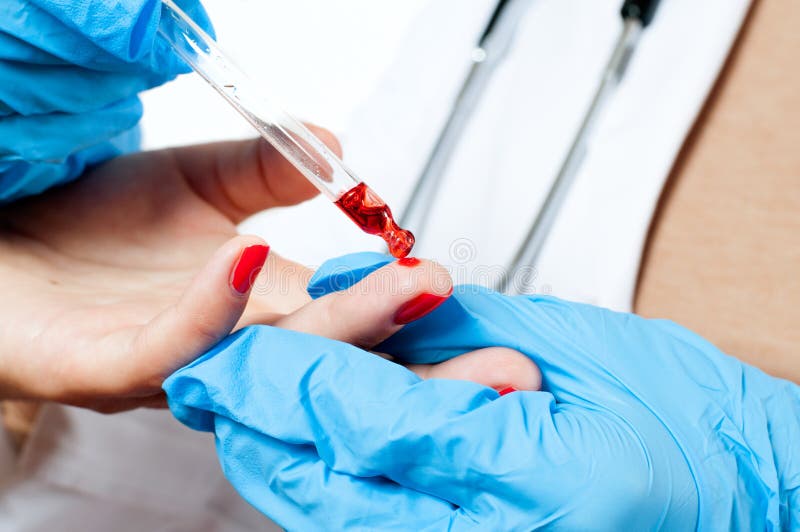 Doctor and Patient. Finger Blood Test. Stock Photo - Image of nurse ...