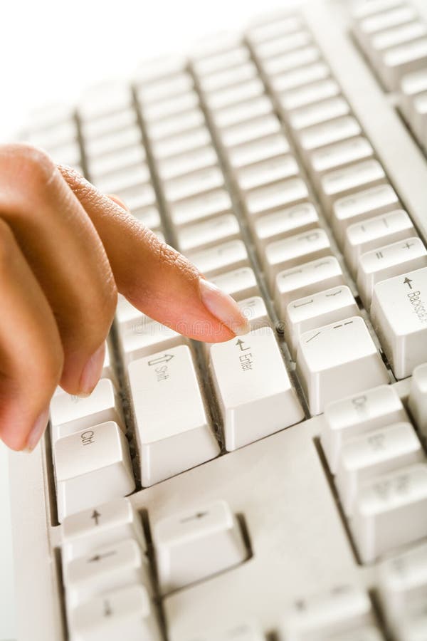 Finger on the button stock photo. Image of connection - 5119692