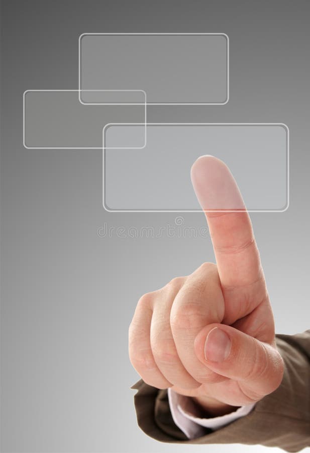 Finger on button stock image. Image of marketing, good - 9796855