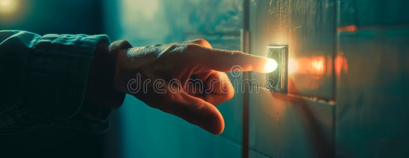 Finger on the Button: a Person with Their Finger on a Button ...