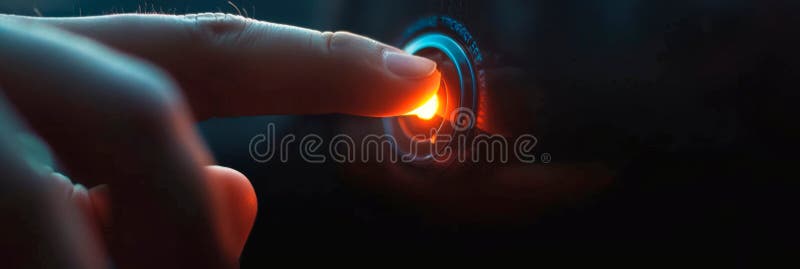 Finger on the Button: a Person with Their Finger on a Button ...