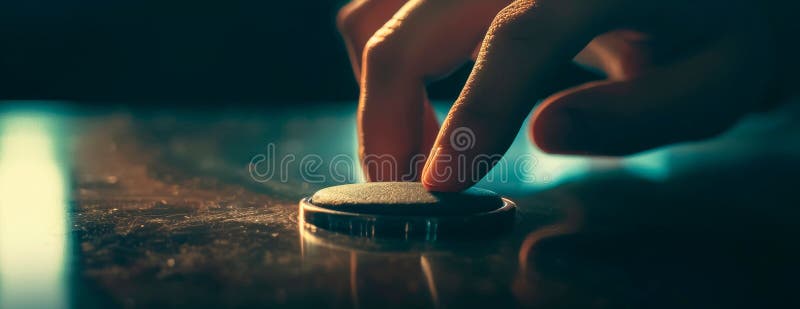 Finger on the Button: a Person with Their Finger on a Button ...