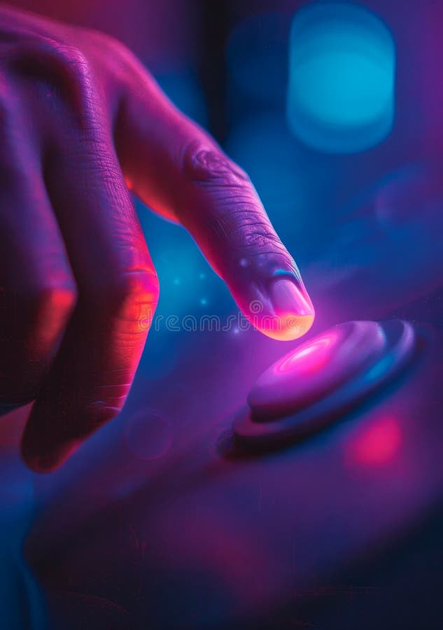 Finger on the Button: a Person with Their Finger on a Button ...