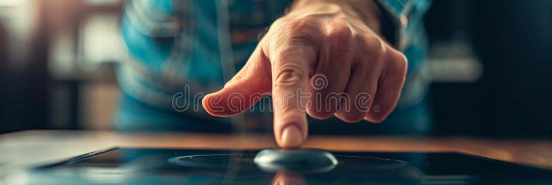 Finger on the Button: a Person with Their Finger on a Button ...